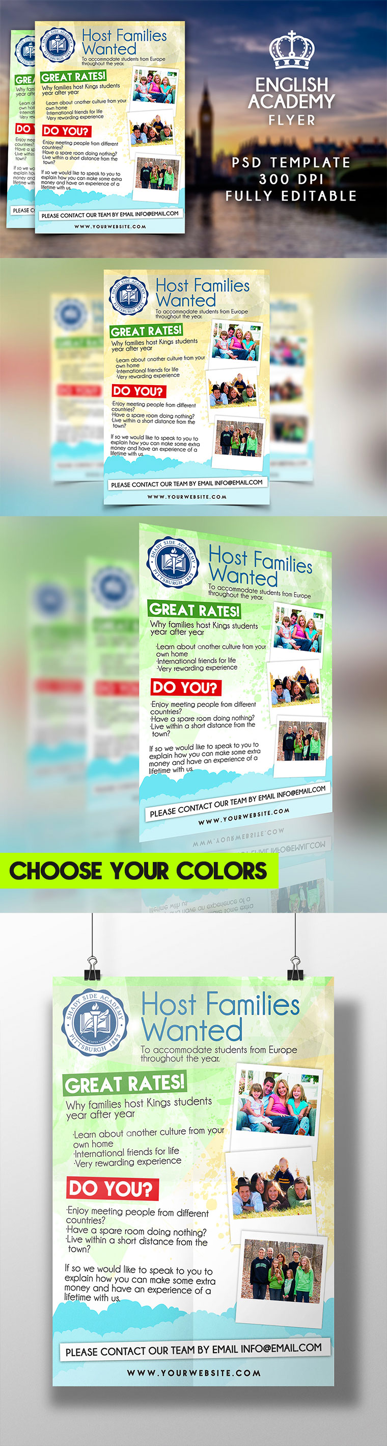 English Academy Flyer Template - Graphicfy